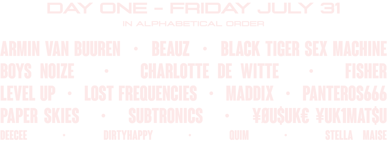 Lineup | Veld Music Festival